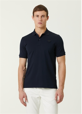 Prada Erkek Lacivert Polo Yaka Logolu T-shirt XXL EU Prada Erkek Lacivert Polo Yaka Logolu T-shirt XXL EU