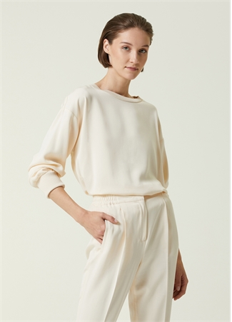 Beymen Collection Kadın Ekru Bisiklet Yaka Saten Bluz Beyaz 42 Beymen Collection Kadın Ekru Bisiklet Yaka Saten Bluz Beyaz 42