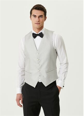 Pal Zileri Erkek Gri İpek Yelek 50 IT