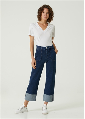 Beymen Club Kadın Koyu Mavi Wide Leg Jean Pantolon Lacivert 28 Beymen Club Kadın Koyu Mavi Wide Leg Jean Pantolon Lacivert 28