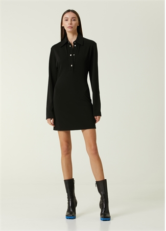 Off-White Kadın Siyah Mini Gömlek Elbise 38 IT