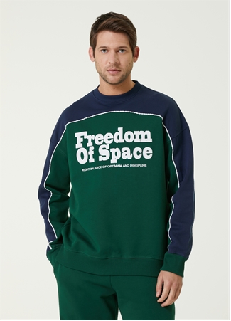 Freedom of Space Erkek Right Balance Lacivert Logolu Sweatshirt M EU Freedom of Space Erkek Right Balance Lacivert Logolu Sweatshirt M EU