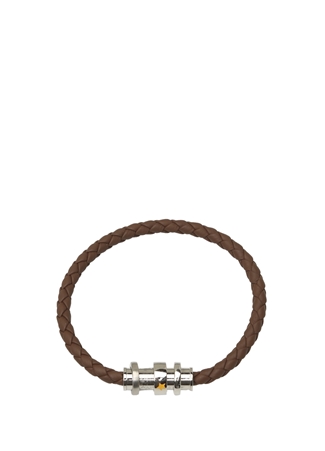 Montblanc Erkek Kahverengi Deri Bileklik EU Montblanc Erkek Kahverengi Deri Bileklik EU