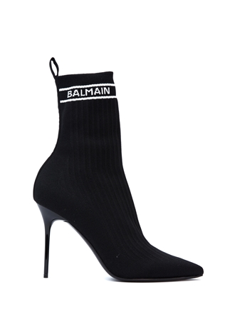 Balmain Kadın Siyah Logo Jakarlı Çorap Formlu Bot 38 EU Balmain Kadın Siyah Logo Jakarlı Çorap Formlu Bot 38 EU