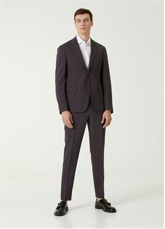 Pal Zileri Erkek Kahverengi Kelebek Yaka Takım Elbise 50 IT