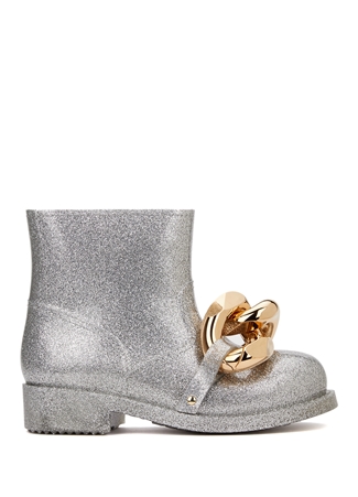 Jw Anderson Kadın Silver Simli Zincir Detaylı Bot Gri 36 EU