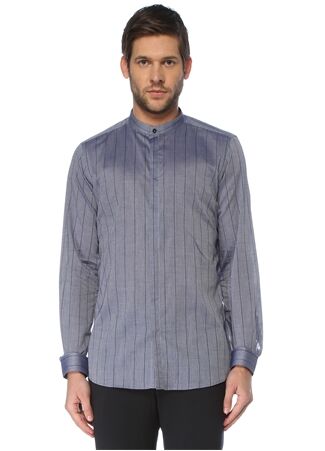 Palzileri Lab Erkek Mavi Hakim Yaka Çizgi Desenli Gömlek 4 IT Palzileri Lab Erkek Mavi Hakim Yaka Çizgi Desenli Gömlek 4 IT