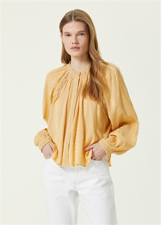 Etoile Isabel Marant Kadın Janelle Sarı Balon Kol Bluz Turuncu 36 FR Etoile Isabel Marant Kadın Janelle Sarı Balon Kol Bluz Turuncu 36 FR