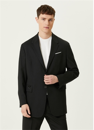 Neil Barrett Erkek Oversize Fit Siyah Ceket 52 IT Neil Barrett Erkek Oversize Fit Siyah Ceket 52 IT