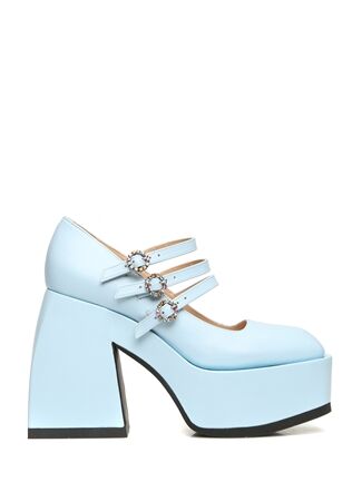 Nodelato Kadın Bulla Marietta Mavi Topuklu Deri Ayakkabı 36.5 EU