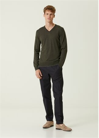 Beymen Collection Erkek Haki V Yaka Yün Kazak S EU Beymen Collection Erkek Haki V Yaka Yün Kazak S EU