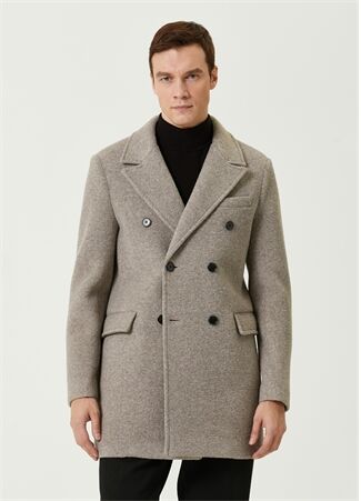 Network Erkek Comfort Fit Bej Palto 50 EU