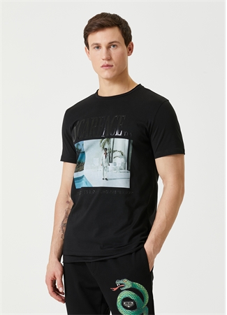Philipp Plein Erkek Siyah Baskılı Basic T-shirt XL EU Philipp Plein Erkek Siyah Baskılı Basic T-shirt XL EU