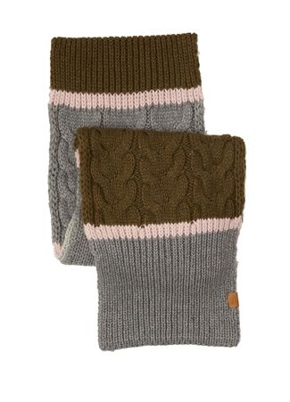 Beymen Club Kadın Gri Haki Örgü Desenli Atkı EU