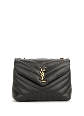 Kadın Small Loulou Siyah Deri Omuz Çantası EU