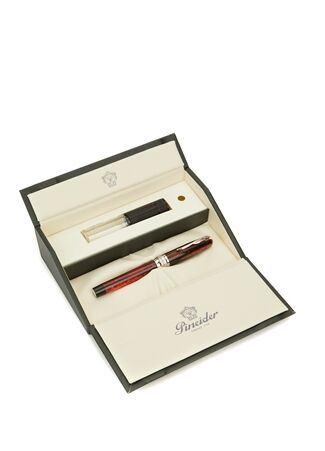 Pineider Erkek Siyah Kırmızı Desenli Kalem EU