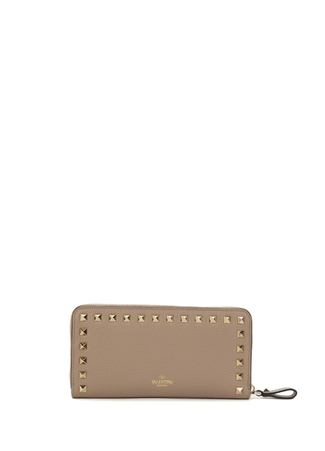 Valentino Garavani Kadın Rockstud Altın Rengi Deri Cüzdan Pembe EU Valentino Garavani Kadın Rockstud Altın Rengi Deri Cüzdan Pembe EU