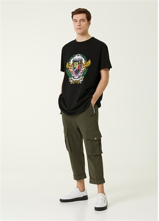 Balmain Erkek Haki Beli Kordonlu Cropped Kargo Eşofman Altı S EU Balmain Erkek Haki Beli Kordonlu Cropped Kargo Eşofman Altı S EU