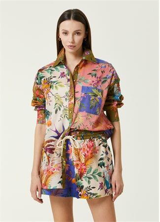 Zimmermann Kadın Colorblock Çiçekli Gömlek Yeşil 0 US Zimmermann Kadın Colorblock Çiçekli Gömlek Yeşil 0 US