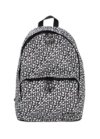 Kenzo Kadın Siyah Beyaz Logo Desenli Sırt Çantası EU