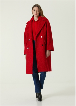 Network Kadın Regular Fit Kırmızı Palto M EU Network Kadın Regular Fit Kırmızı Palto M EU