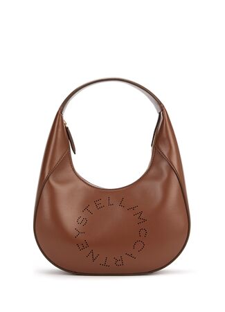 Stella McCartney Kadın Kahverengi Logolu El Çantası EU