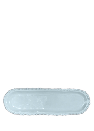 Baci Milano Joke Mavi Oval Formlu Melamin Servis Tabağı Baci Milano Joke Mavi Oval Formlu Melamin Servis Tabağı