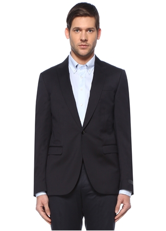 Cerimonia Erkek Lacivert Kelebek Yaka Yün Ceket 50 IT