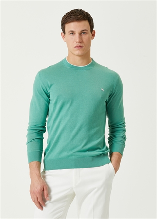 Etro Erkek Yeşil Bisiklet Yaka Kazak M EU