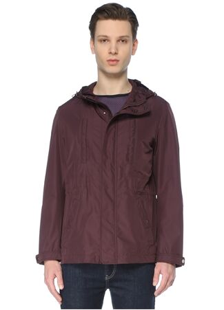 Pal Zileri Erkek Bordo Kapüşonlu Mont 50 IT