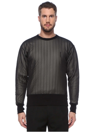 Ambush Erkek Siyah Bisiklet Yaka Dikiş Detaylı Sweatshirt US