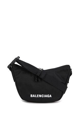 Balenciaga Kadın Siyah Logo Nakışlı Çanta EU