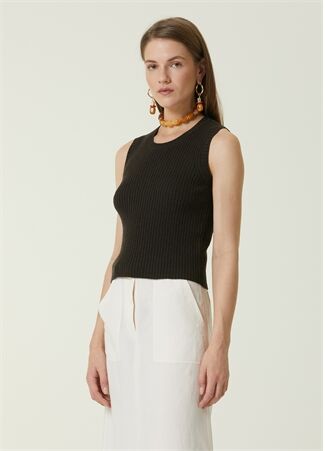 Beymen Club Kadın Kahverengi Bisiklet Yaka Kolsuz Yün Triko M