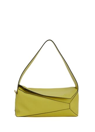 Loewe Kadın Sarı Logolu Deri Hobo EU Loewe Kadın Sarı Logolu Deri Hobo EU