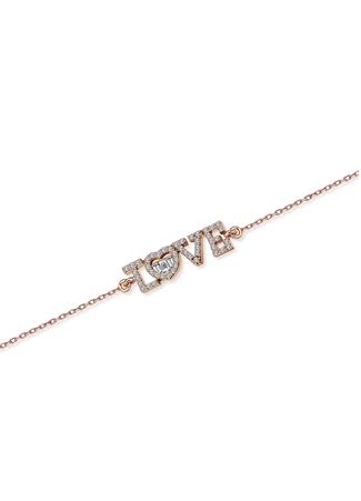 Mevaris Kadın Love Chain Altın Rengi Bileklik Pembe EU Mevaris Kadın Love Chain Altın Rengi Bileklik Pembe EU