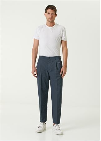 Emporio Armani Erkek Gri Yüksek Bel Pilili Pantolon 54 IT