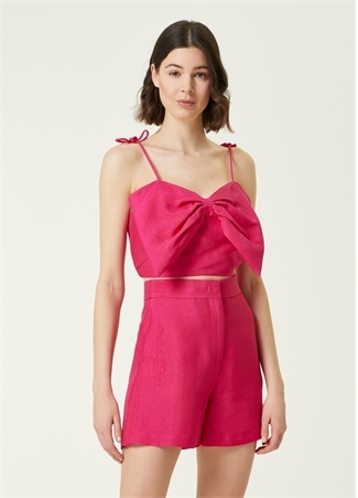 Msgm Kadın Pembe Fiyonk Detaylı Crop Bluz 38 It Msgm Kadın Pembe Fiyonk Detaylı Crop Bluz 38 It