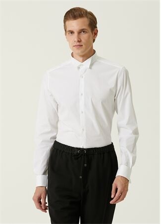 Palzileri Lab Erkek Beyaz Ata Yaka Gömlek 4 IT