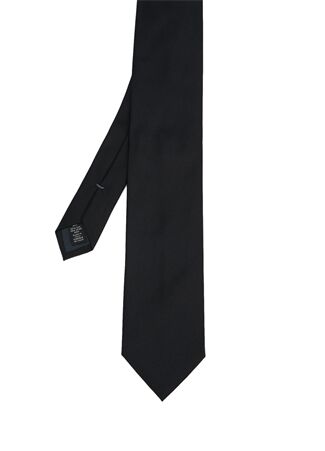 Zegna Erkek Siyah İpek Kravat EU