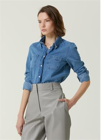 Muse For All Kadın Melly Mavi Denim Gömlek 36 EU Muse For All Kadın Melly Mavi Denim Gömlek 36 EU