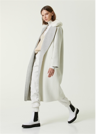 Blancha Kadın Ekru Yaka Detaylı Kaşmir Palto Bej 40 IT Blancha Kadın Ekru Yaka Detaylı Kaşmir Palto Bej 40 IT