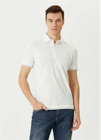 Brunello Cucinelli Erkek Polo Yaka Beyaz M Eu Brunello Cucinelli Erkek Polo Yaka Beyaz M Eu