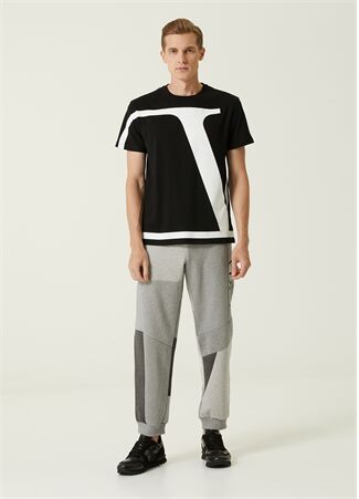Valentino Erkek Gri Patchwork Detaylı Jogger Eşofman S EU