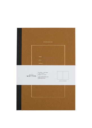 Studio Mottos Kahverengi Çizgisiz Sert Kapaklı Defter EU Studio Mottos Kahverengi Çizgisiz Sert Kapaklı Defter EU