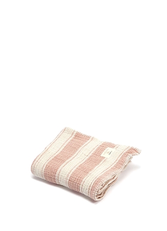 Miela Kız Çocuk Marshmallow Pembe Beyaz Çizgili Battaniye EU Miela Kız Çocuk Marshmallow Pembe Beyaz Çizgili Battaniye EU