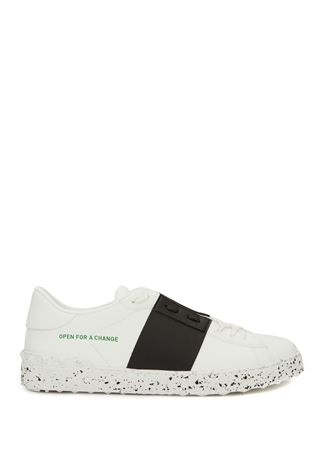Valentino Garavani Erkek Open Beyaz Siyah Desenli Sneaker 42 EU Valentino Garavani Erkek Open Beyaz Siyah Desenli Sneaker 42 EU