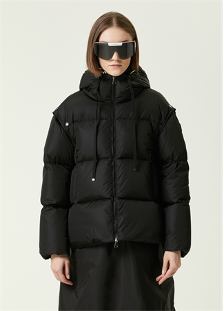Moncler Kadın Asaret Siyah Kapüşonlu Puff Mont 0 US Moncler Kadın Asaret Siyah Kapüşonlu Puff Mont 0 US