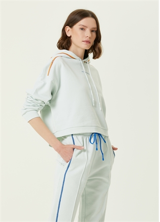 Les Benjamins Kadın Oversize Mavi Kapüşonlu Baskılı Sweatshirt L Eu Les Benjamins Kadın Oversize Mavi Kapüşonlu Baskılı Sweatshirt L Eu