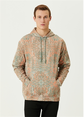 Les Benjamins Erkek Yeşil Kapüşonlu Etnik Desenli Sweatshirt L Eu Les Benjamins Erkek Yeşil Kapüşonlu Etnik Desenli Sweatshirt L Eu