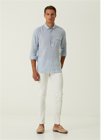 Beymen Club Erkek Slim Fit Beyaz Jean Pantolon Bej 34 Beymen Club Erkek Slim Fit Beyaz Jean Pantolon Bej 34